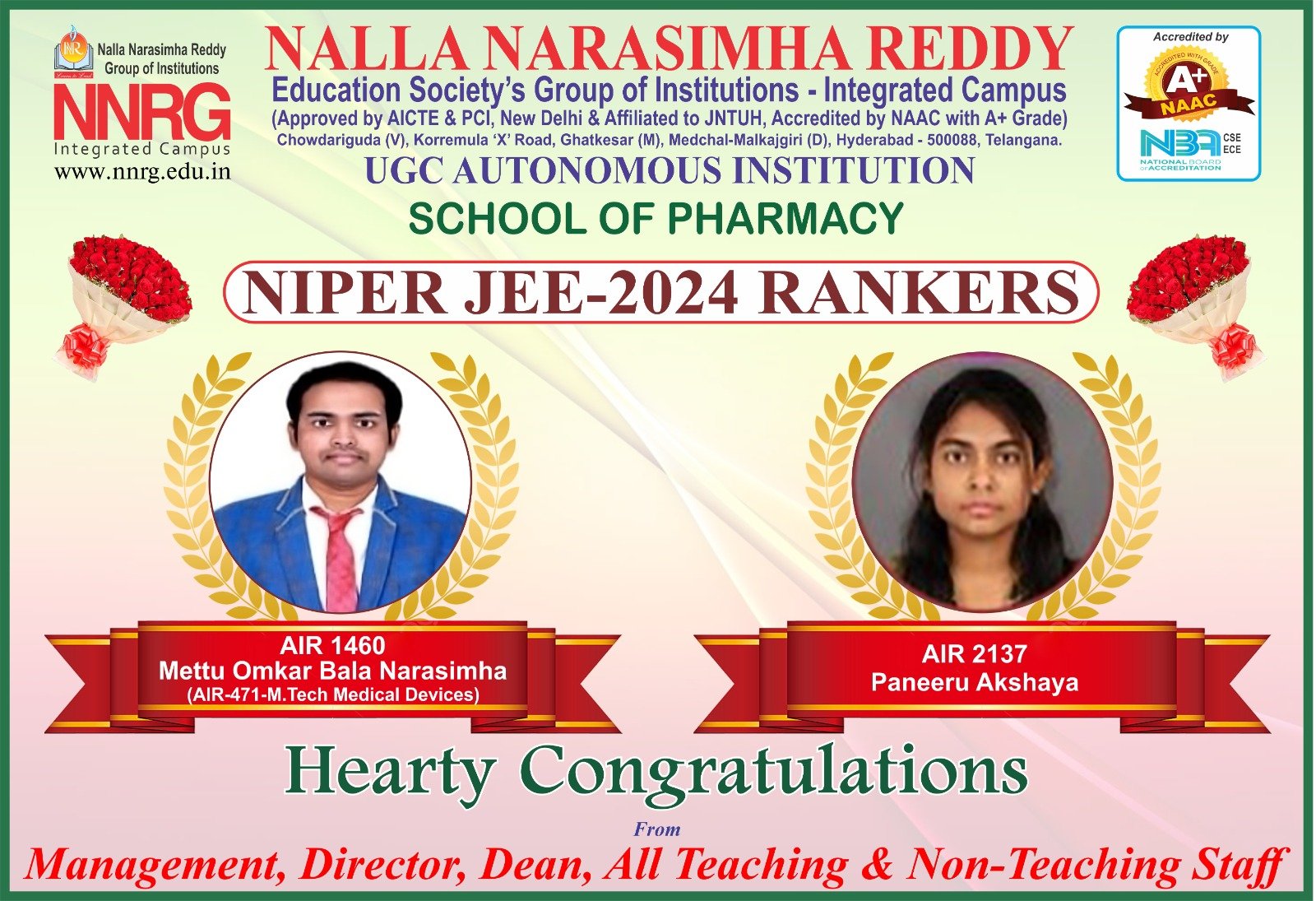 NNRG College of Engineering, Hyderabad, India