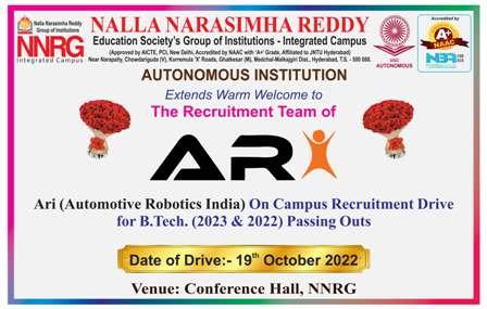 NNRG College of Engineering, Hyderabad, India